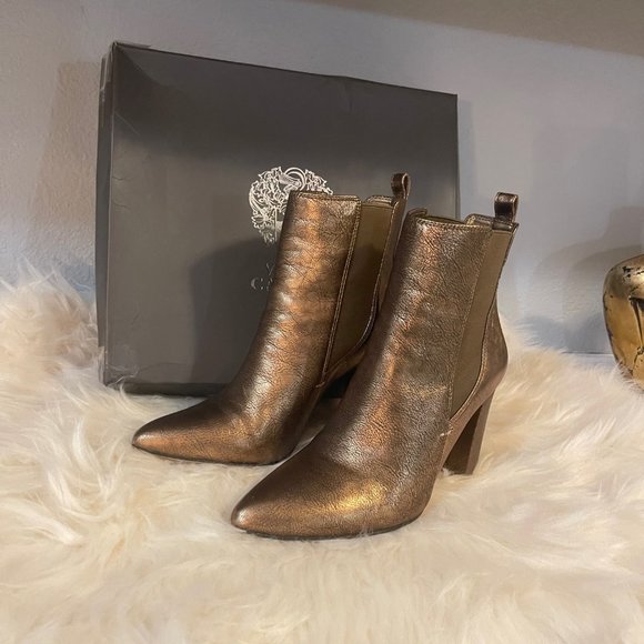 Vince Camuto | Shoes | Vince Camuto Britsy Bronze Nappa Aztec Leather ...